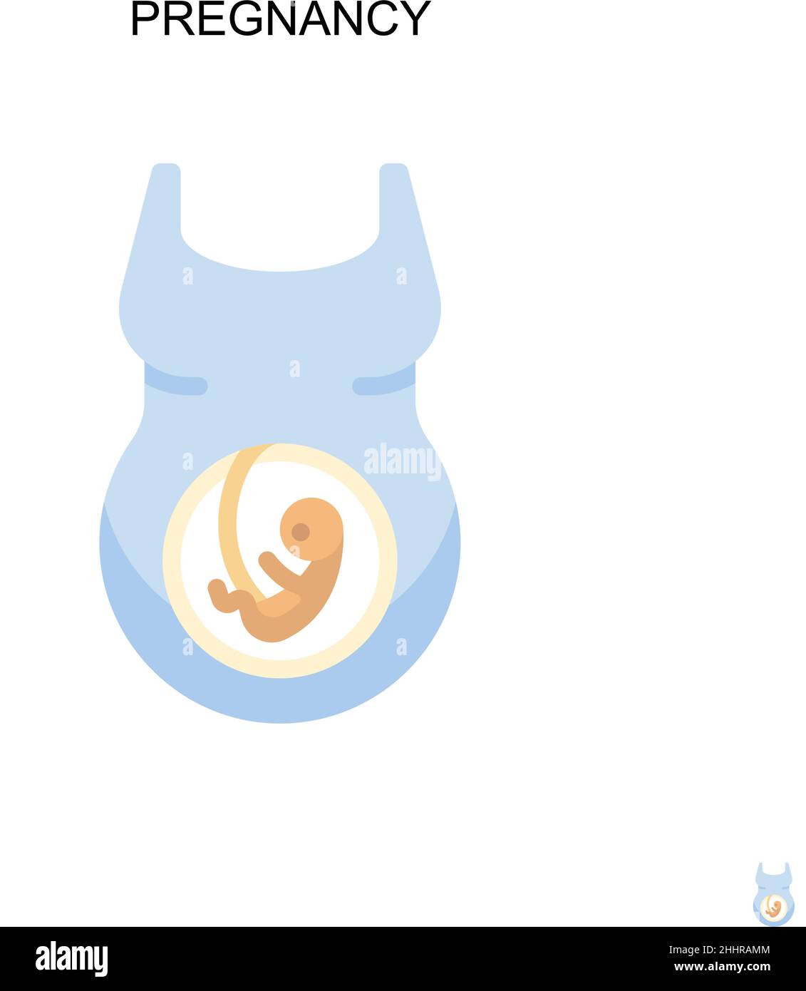 Pregnancy Simple vector icon.Perfect color modern pictogram on editable ...