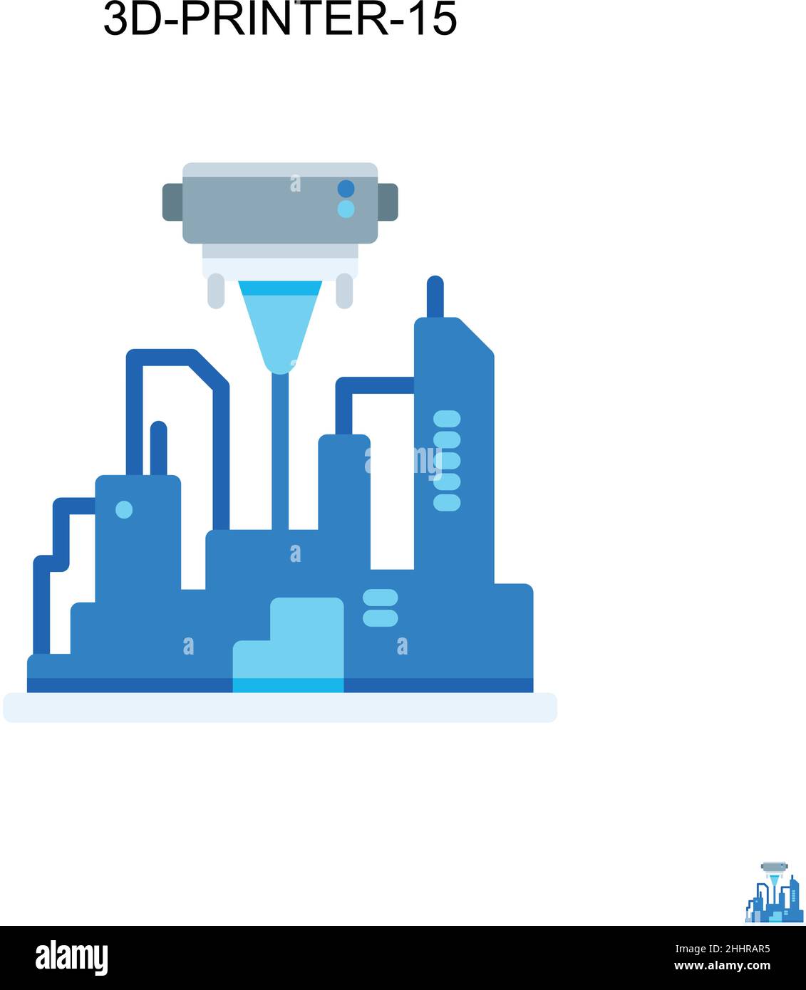 3d-printer-15 Simple vector icon.Perfect color modern pictogram on ...