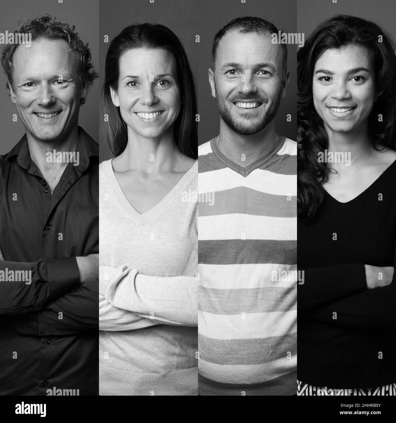 Group of people in a collage Stock Photo - Alamy