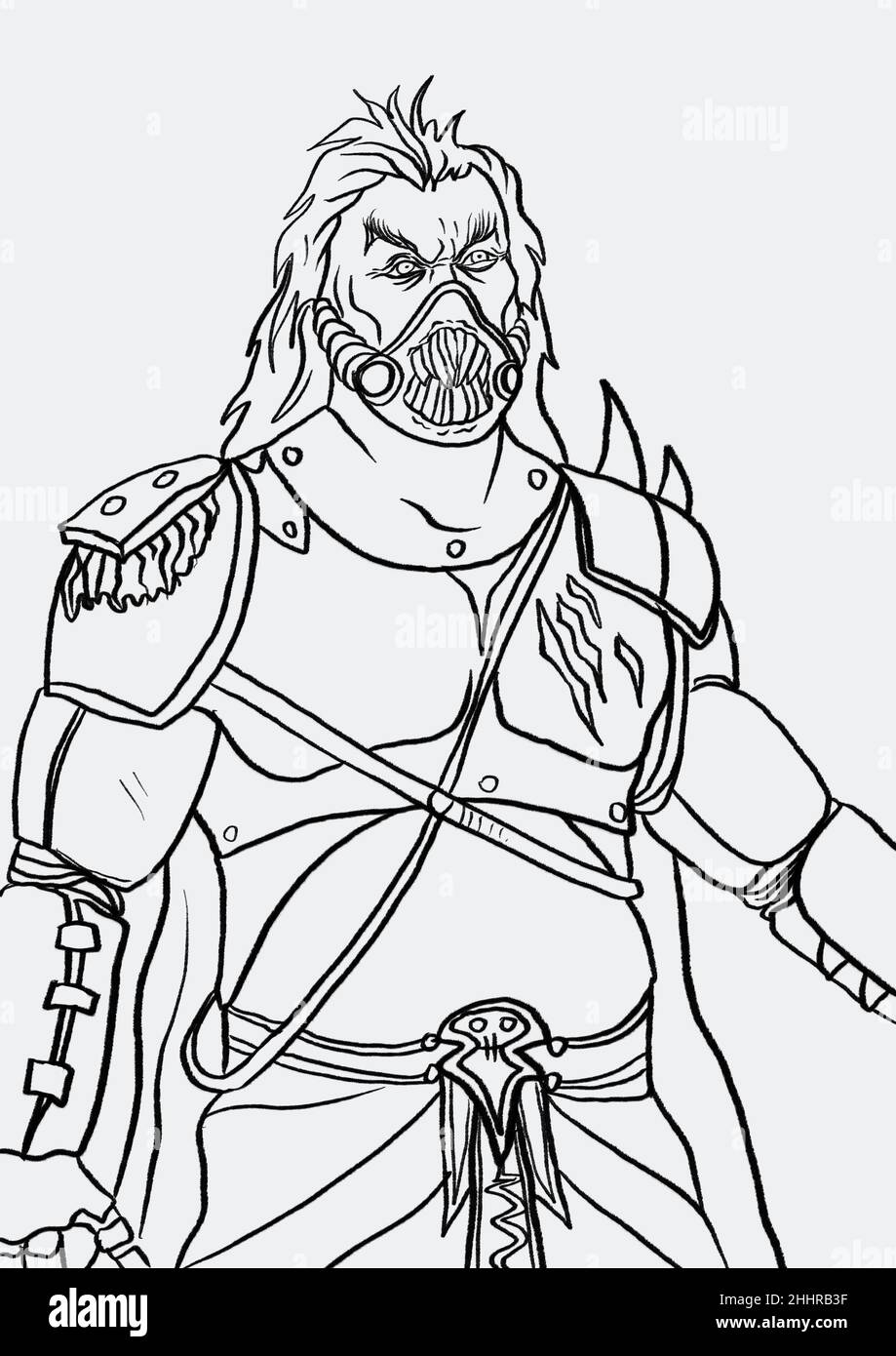 post apocalyptic cyborg character Stock Photo - Alamy