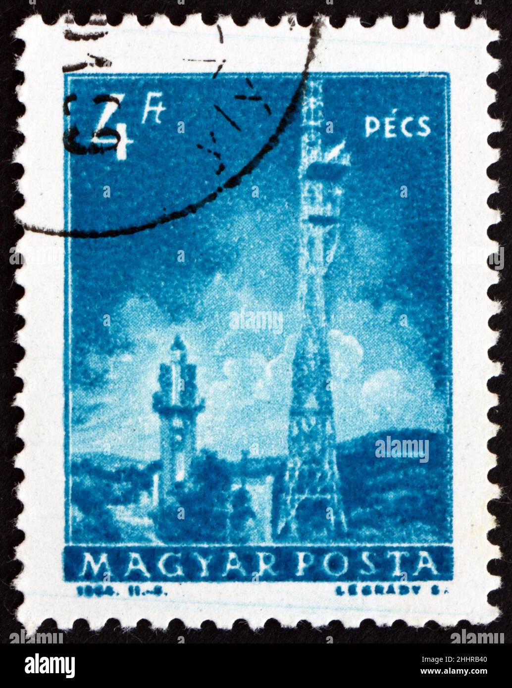 HUNGARY - CIRCA 1964: a stamp printed in the Hungary shows Television ...
