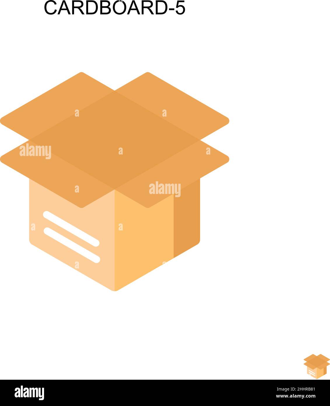 Cardboard-5 Simple vector icon.Perfect color modern pictogram on ...