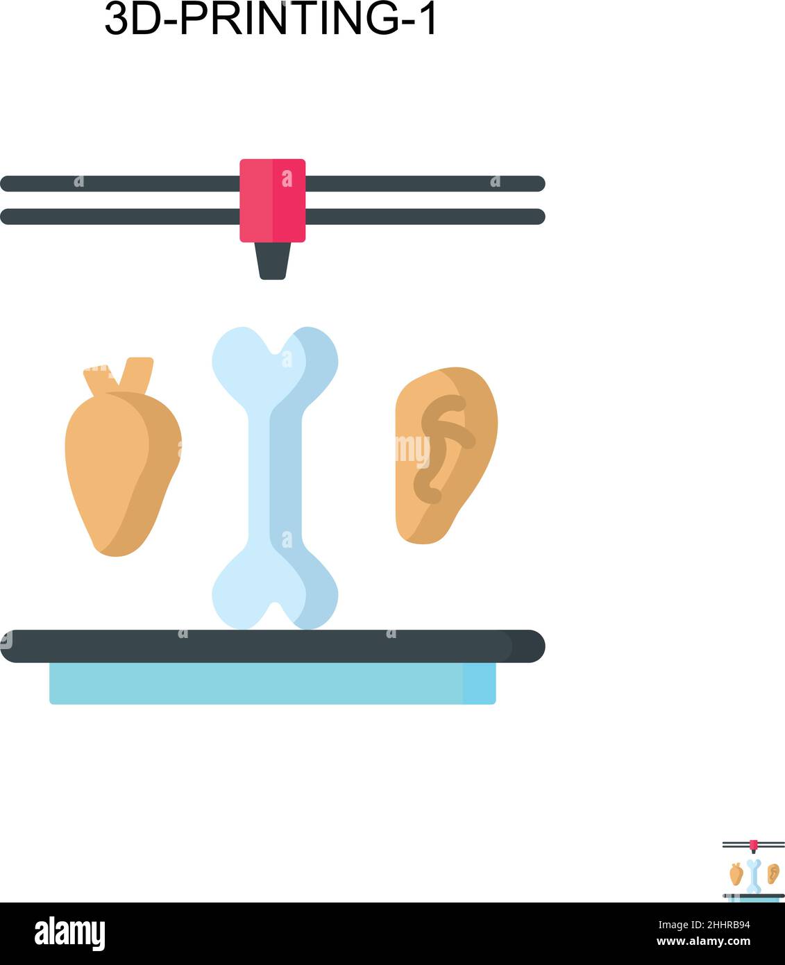 3d-printing-1 Simple vector icon.Perfect color modern pictogram on ...