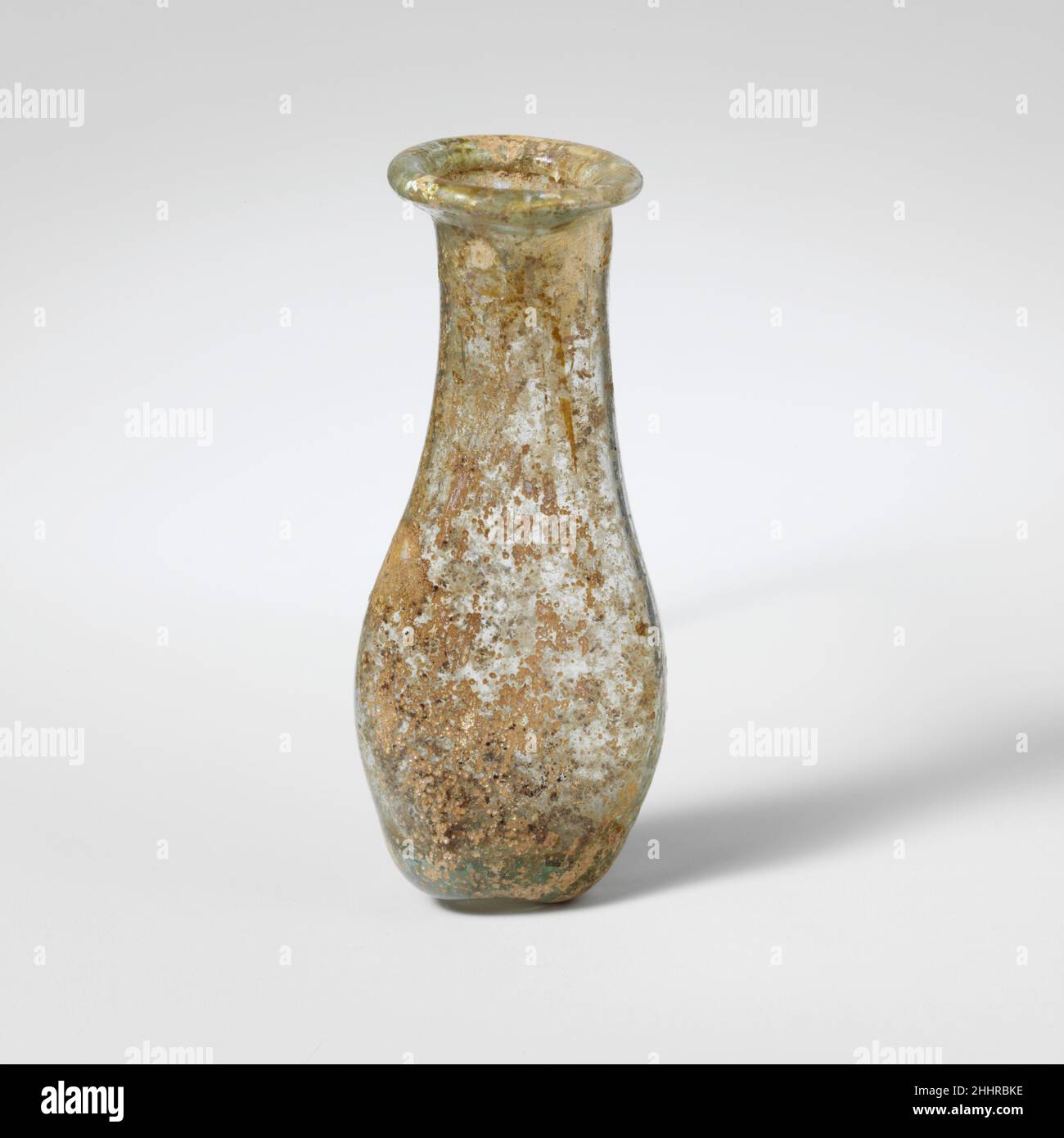 Glass lentoid bottle 1st–4th century A.D. Roman Translucent pale ...
