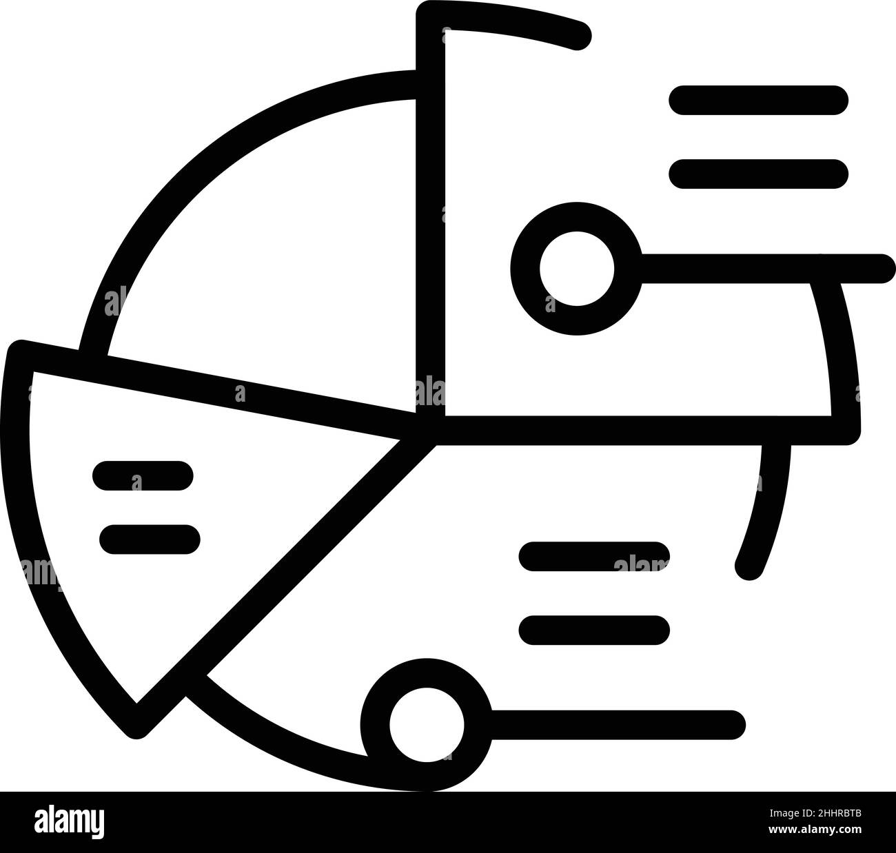 Dashboard data icon outline vector. Graph chart. Market report Stock ...