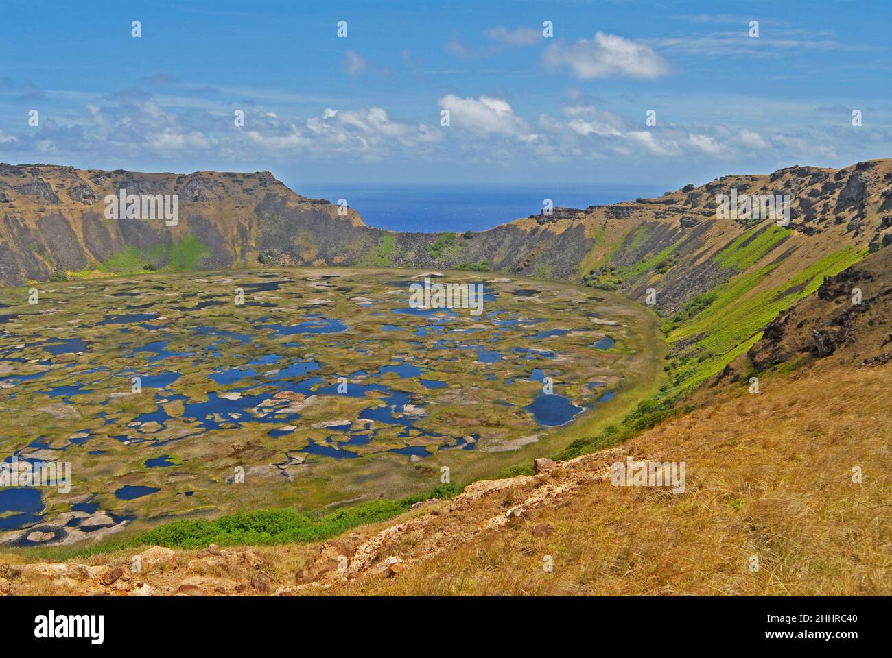Rano Kau volcano, Easter Island , Chile Stock Photo - Alamy