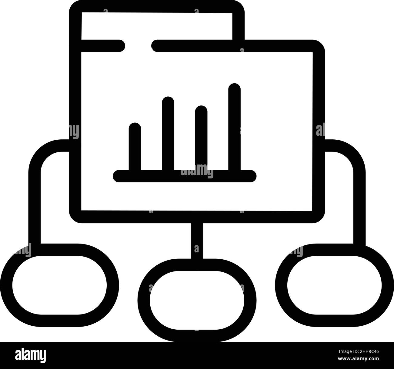 Data graph icon outline vector. Business chart. Report market Stock ...