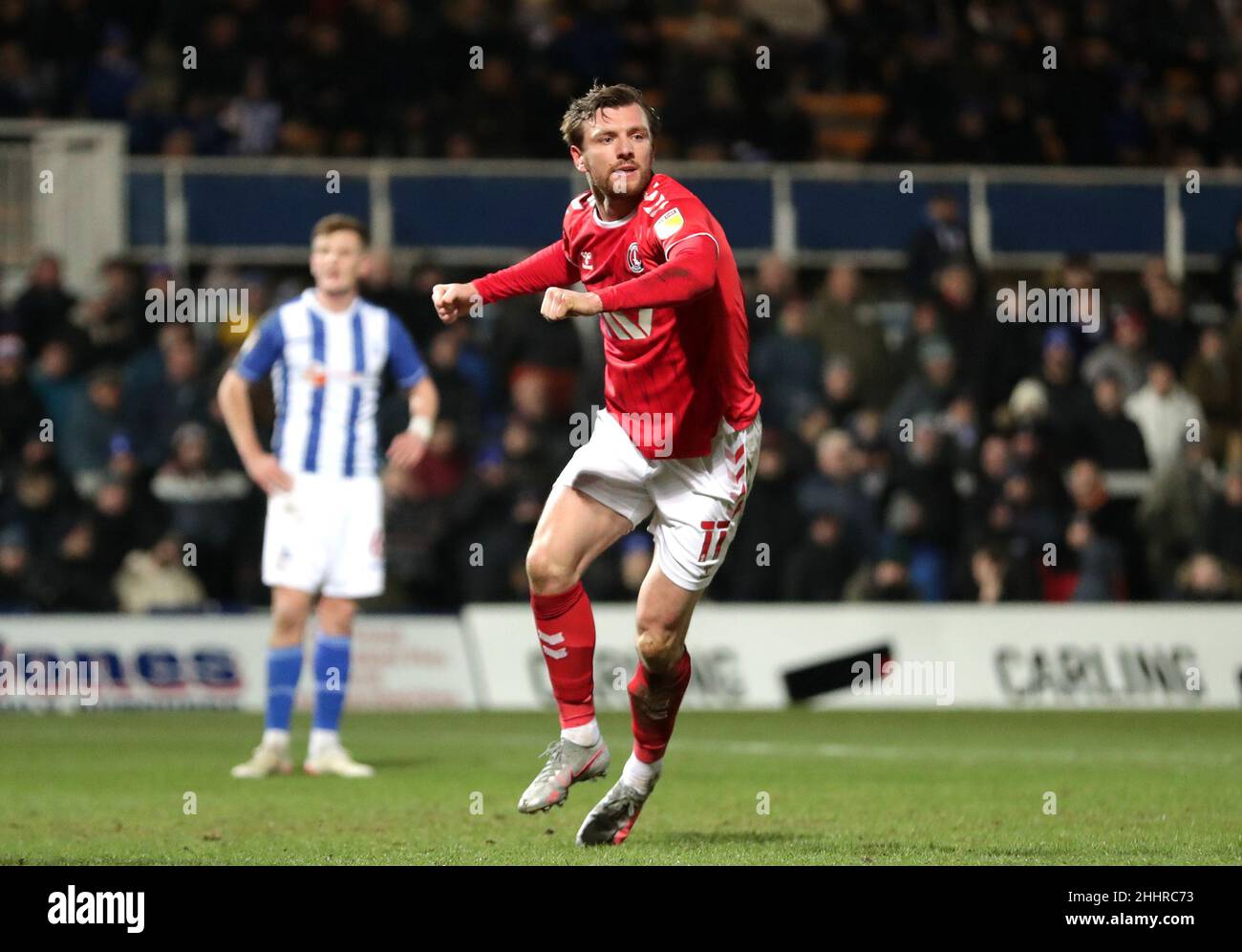 Charlton Athletic's Alex Gilbey celebrates scoring their side's second ...