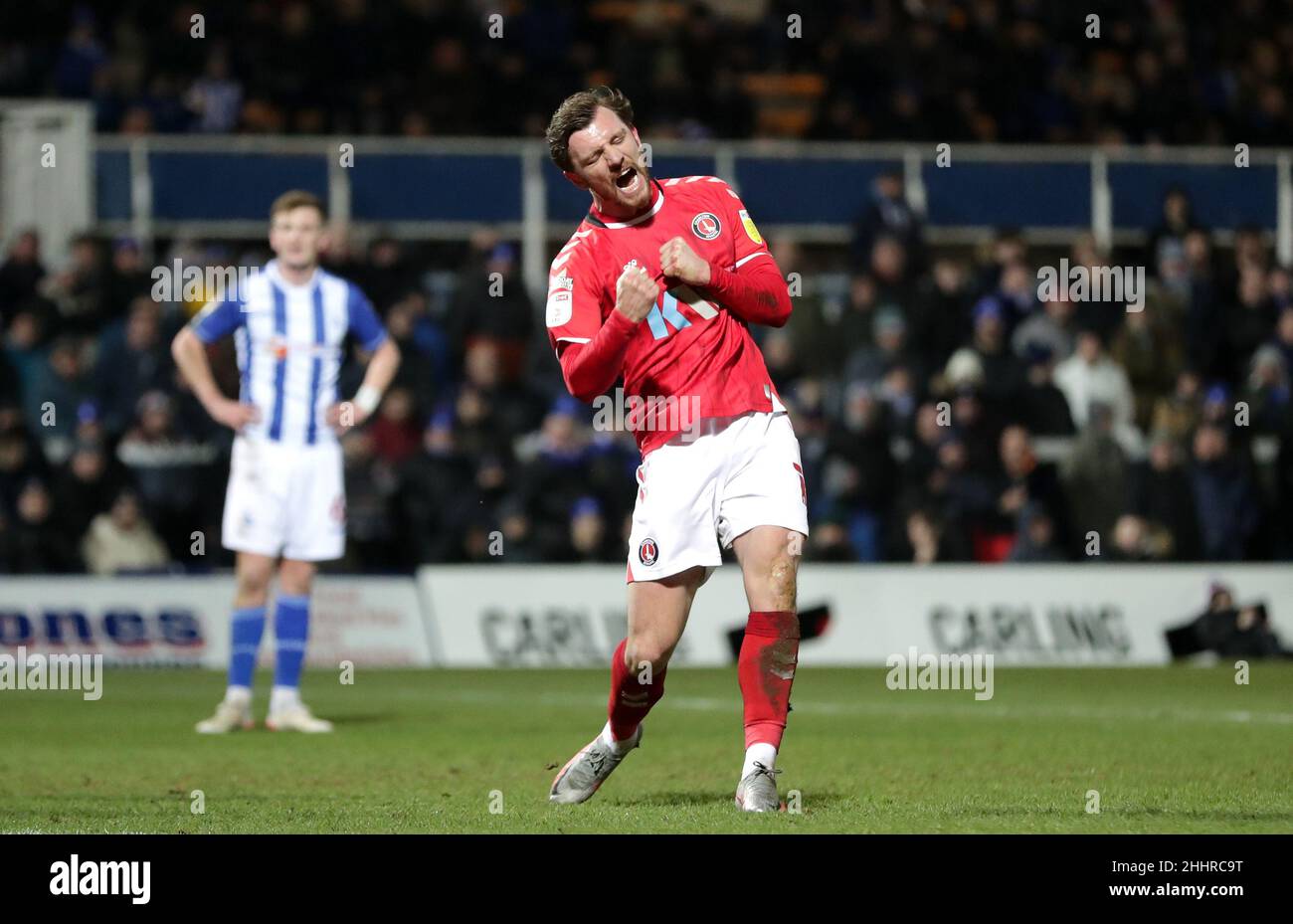 Charlton Athletic's Alex Gilbey celebrates scoring their side's second ...
