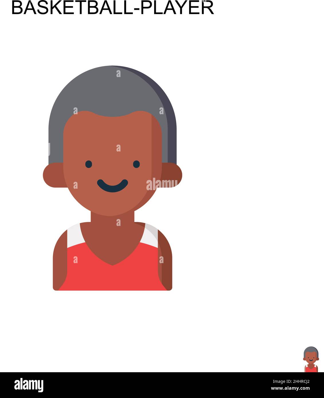 Basketball-player Simple vector icon.Perfect color modern pictogram on ...