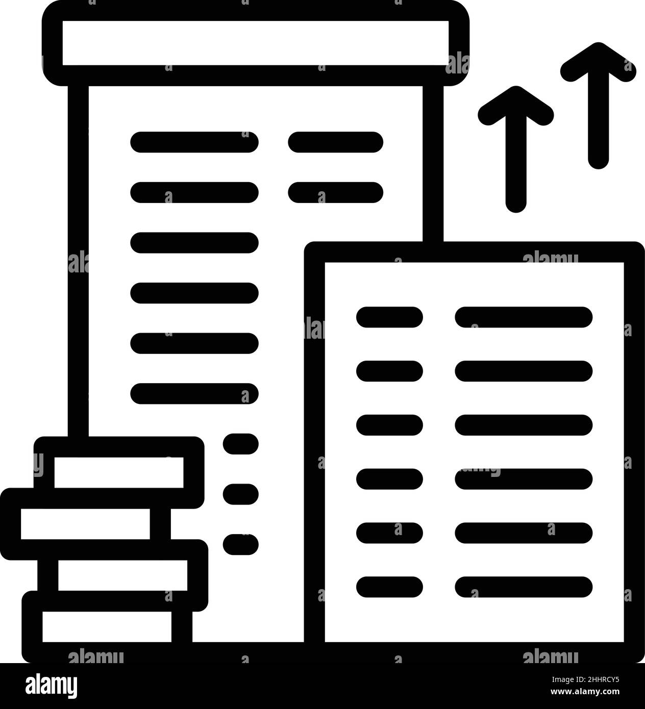 Business building icon outline vector. Work capital. Market investment ...