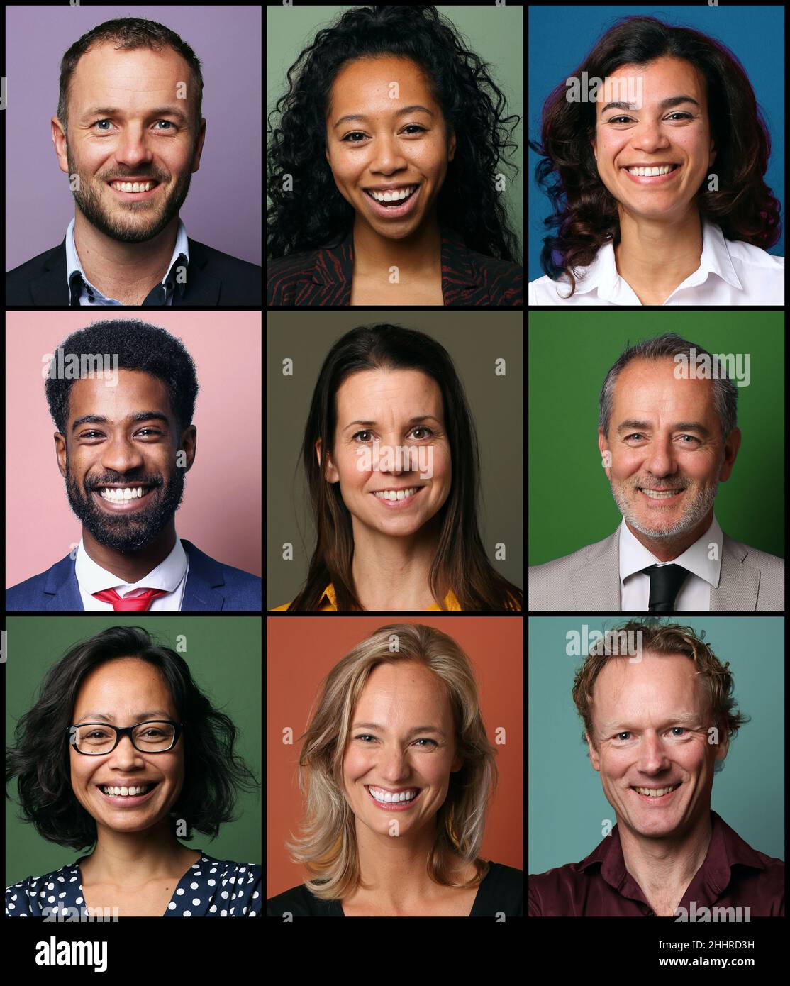 Beautiful happy people in front of a background Stock Photo - Alamy