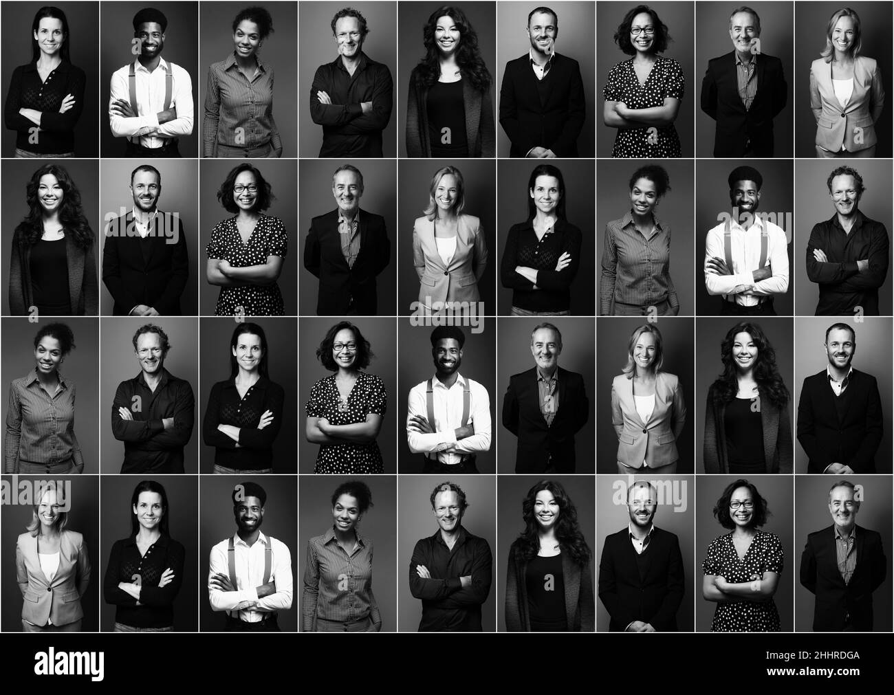 Group of people in a collage Stock Photo - Alamy