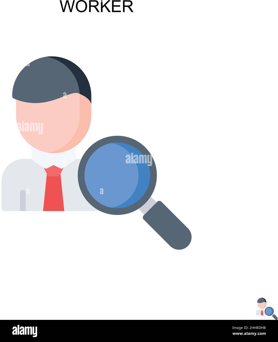 Worker Simple vector icon.Perfect color modern pictogram on editable ...