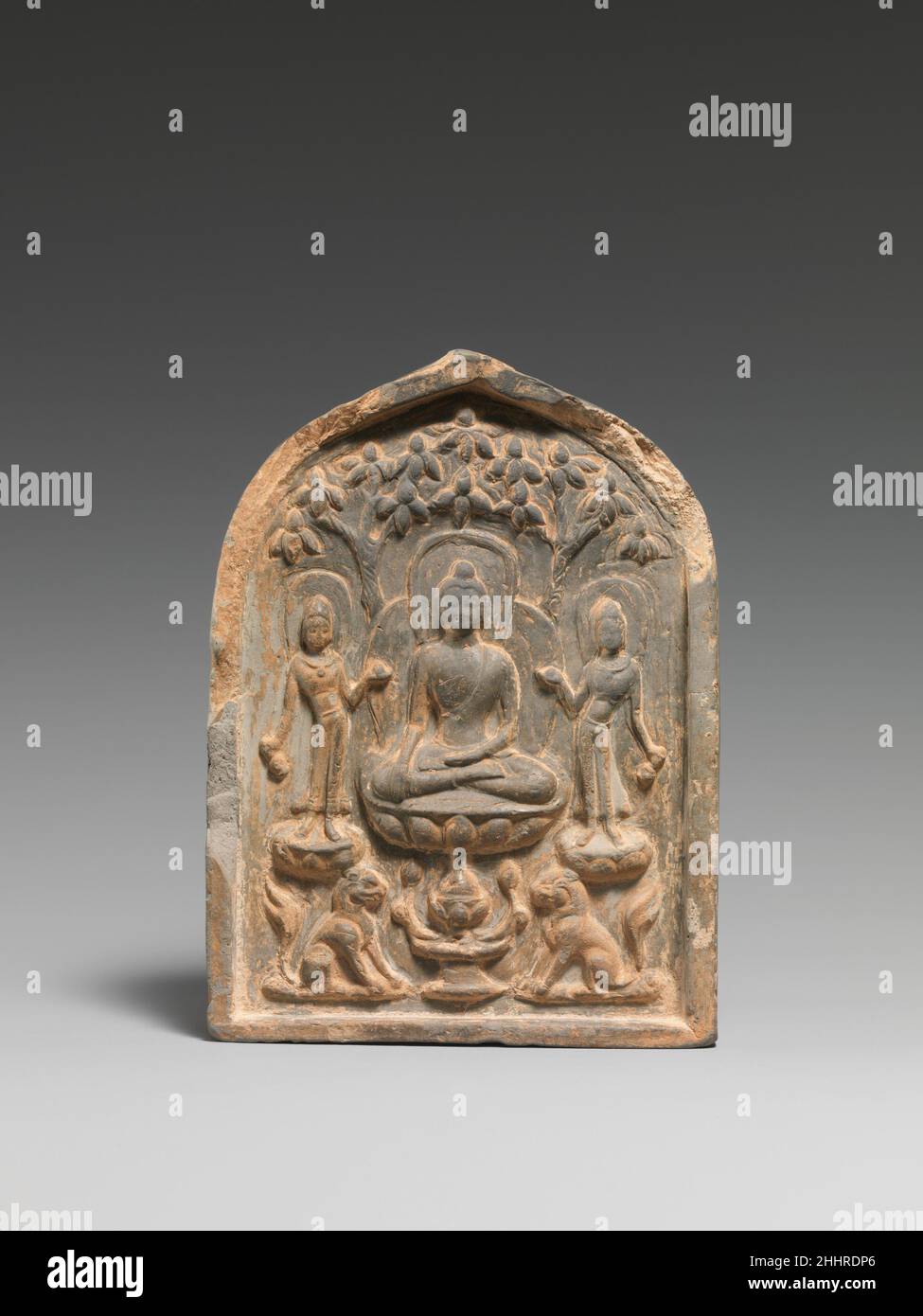 Plaque with Buddhist Triad 7th century China. Plaque with Buddhist ...
