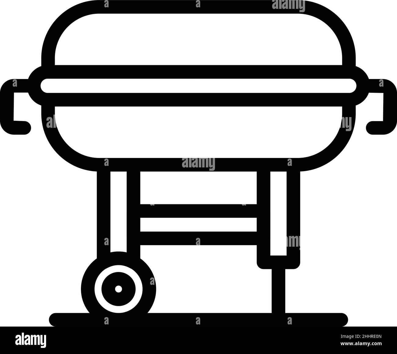 Portable bbq charcoal grill Black and White Stock Photos & Images - Alamy