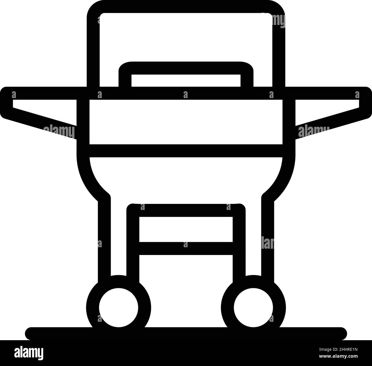 Cart grill icon outline vector. Bbq fire. Steak food Stock Vector Image ...
