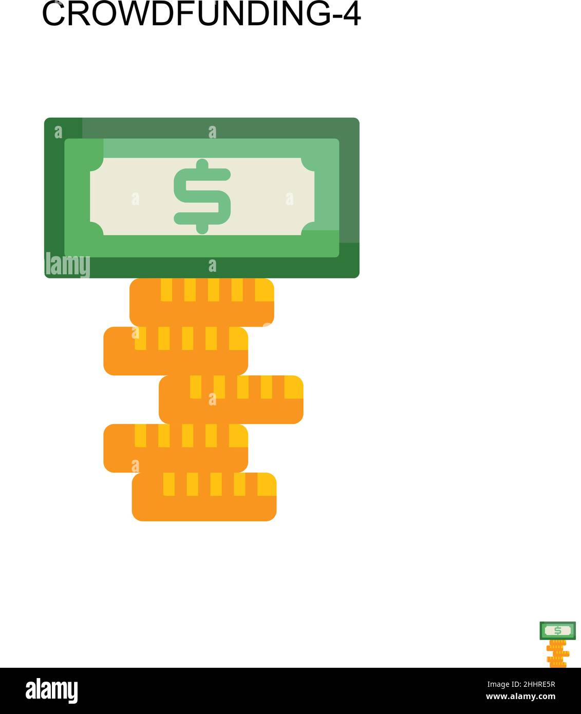 Crowdfunding-4 Simple vector icon.Perfect color modern pictogram on ...