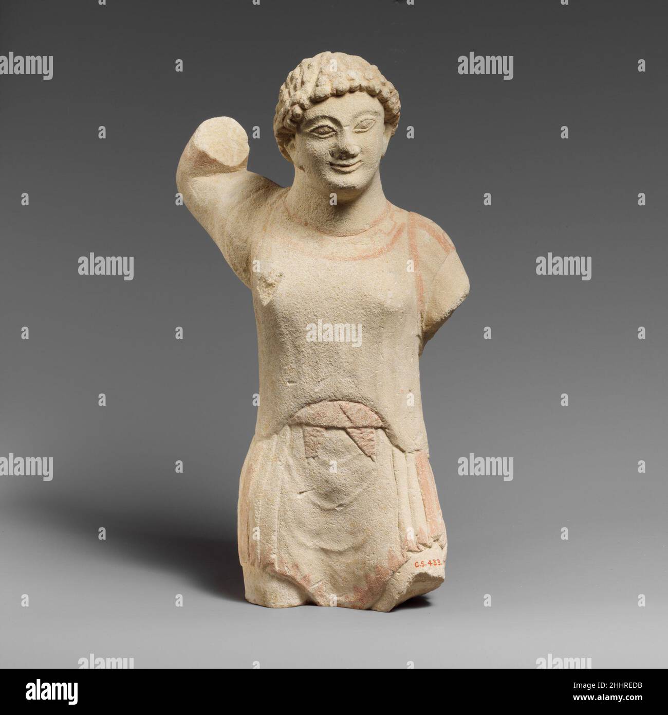 Limestone statuette of Herakles brandishing a club early 5th century B ...