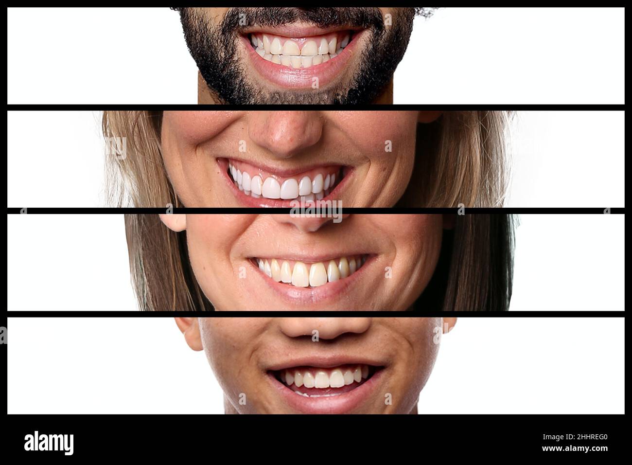 Group of people in a collage Stock Photo - Alamy