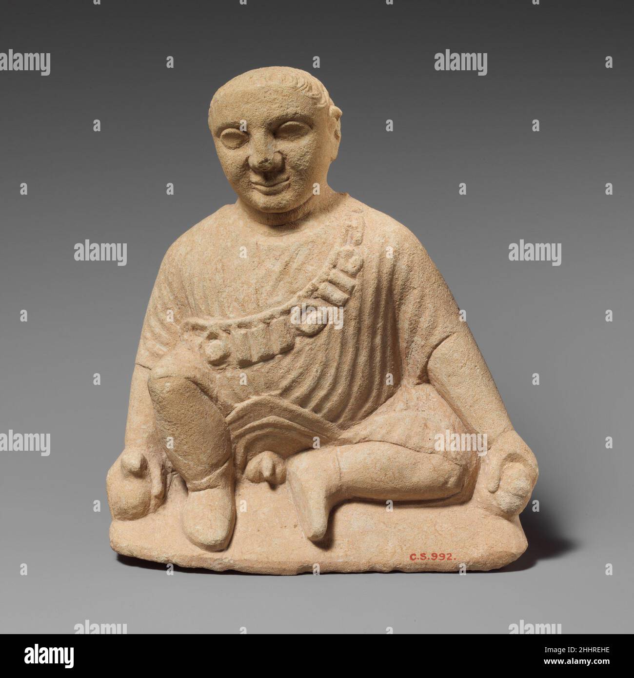Limestone statuette of a temple boy 310–30 B.C. Cypriot Figure with ...