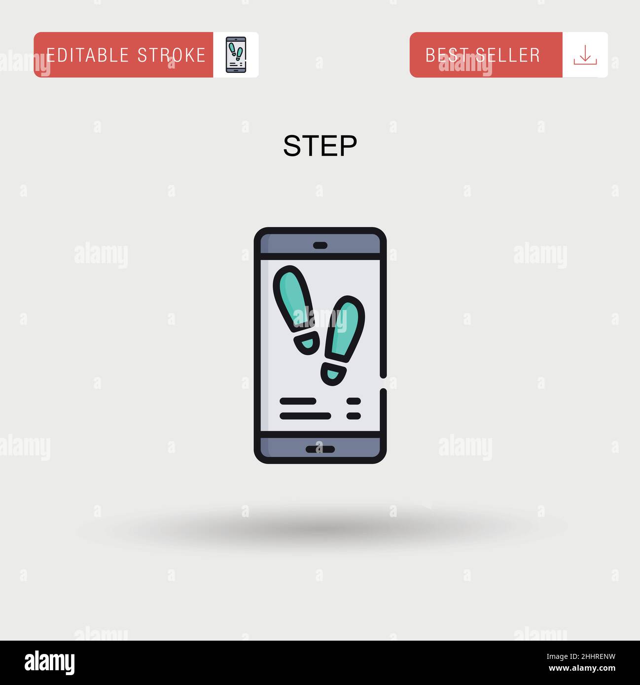 Step Simple vector icon Stock Vector Image & Art - Alamy