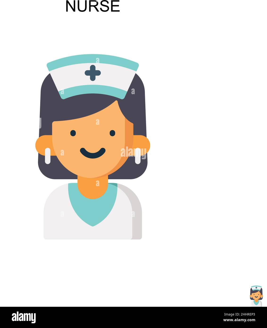 Nurse Simple vector icon.Perfect color modern pictogram on editable ...