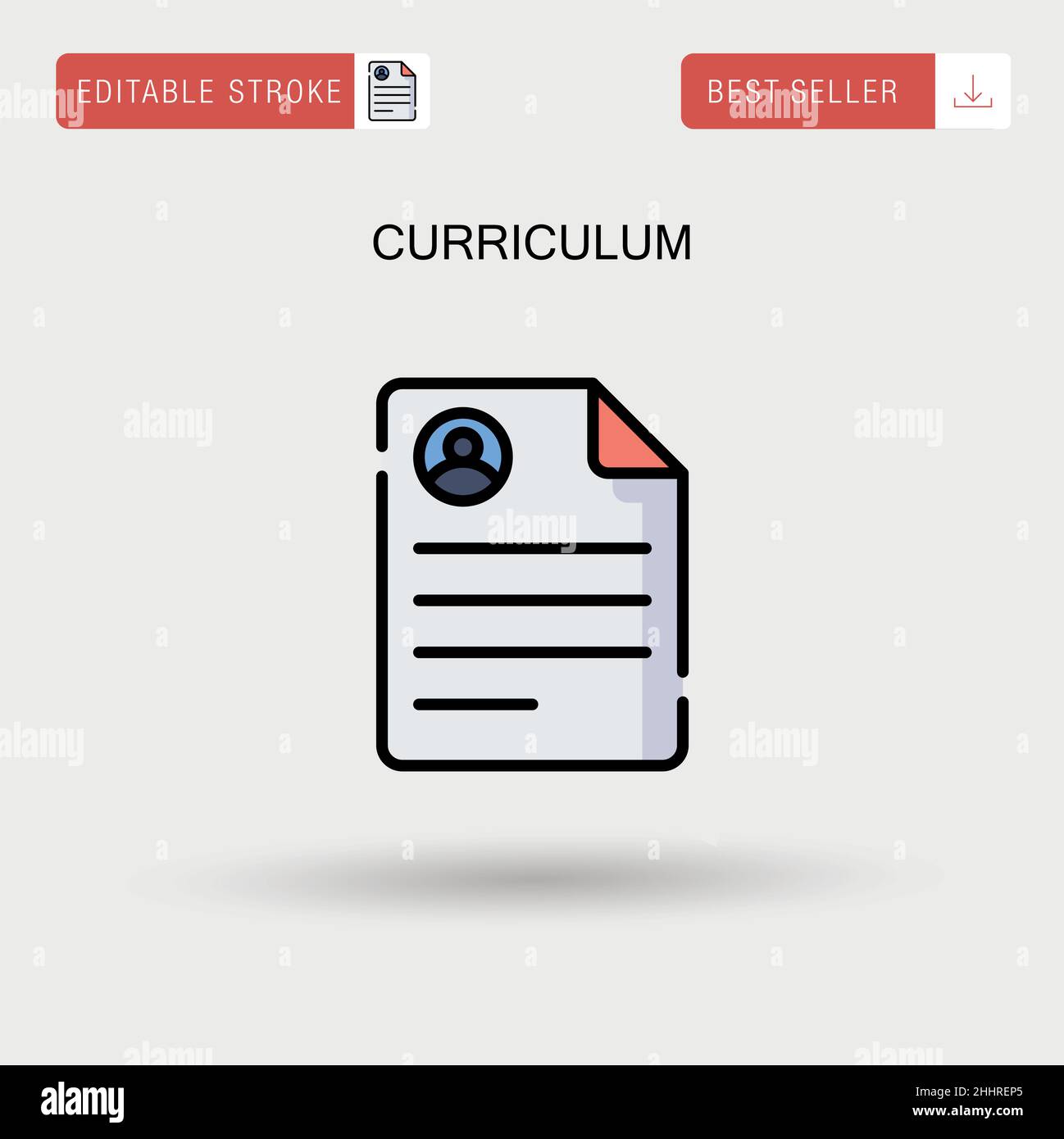 Curriculum Simple vector icon Stock Vector Image & Art - Alamy