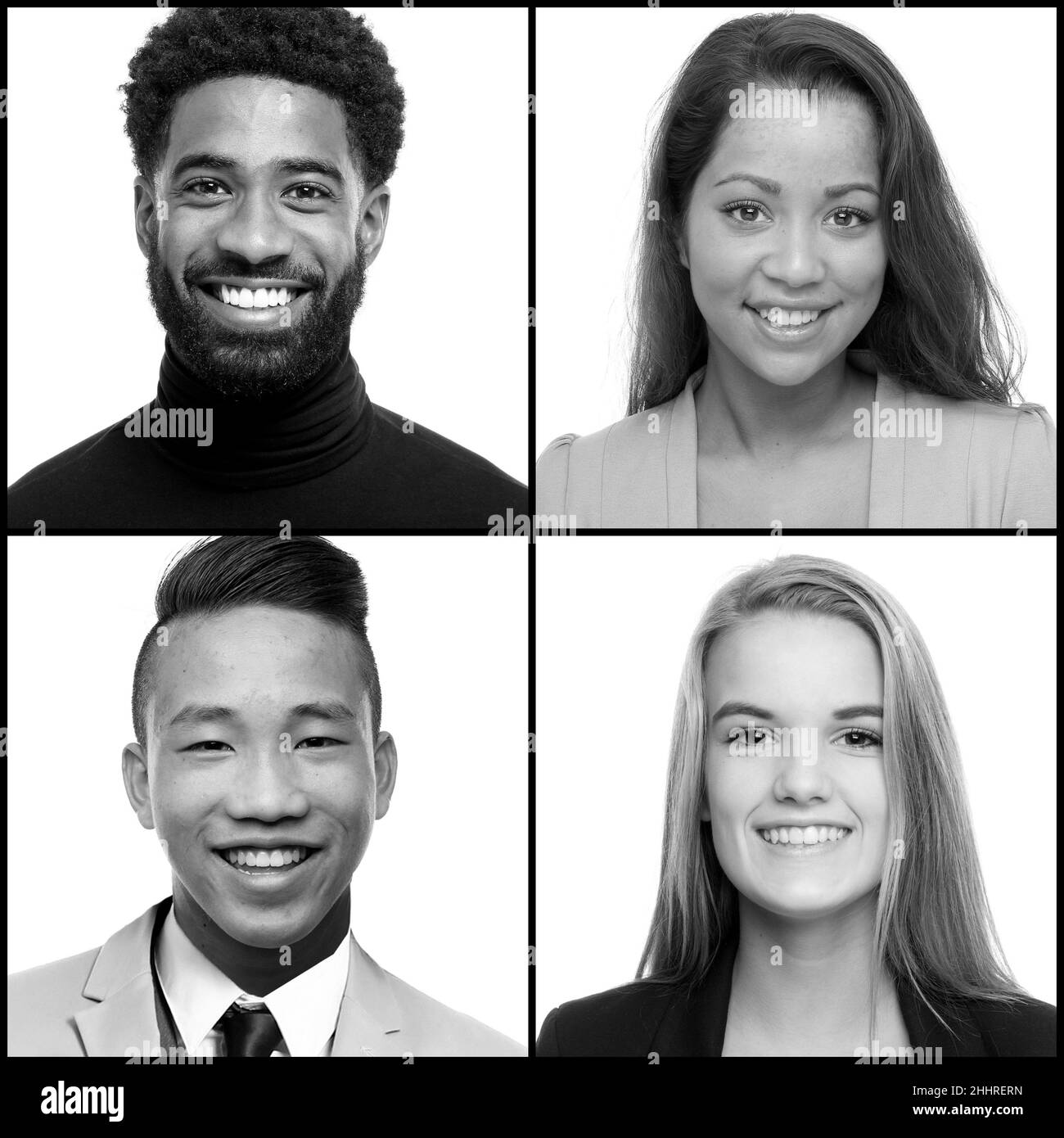 Group of people in a collage Stock Photo - Alamy