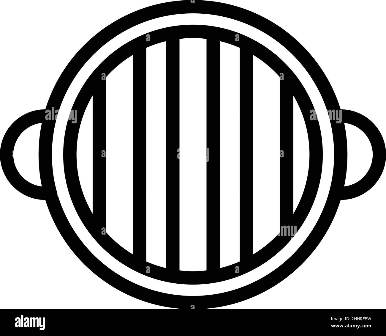 Top view grill icon Black and White Stock Photos & Images - Alamy