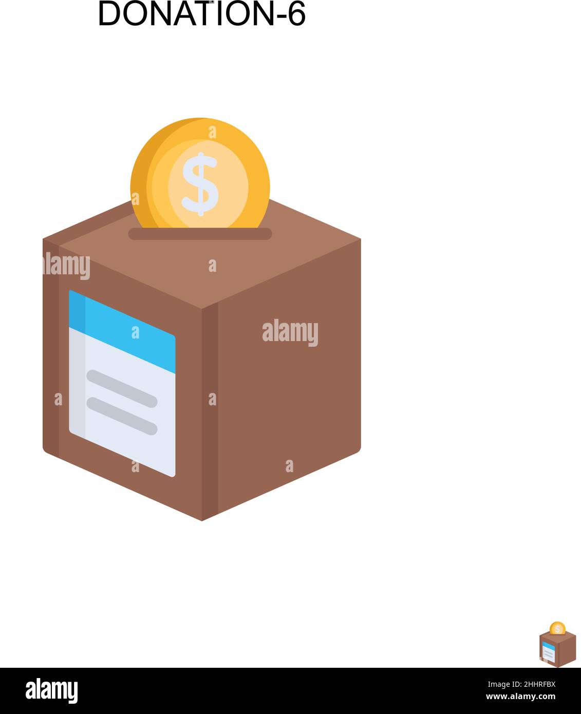 Donation-6 Simple vector icon.Perfect color modern pictogram on ...