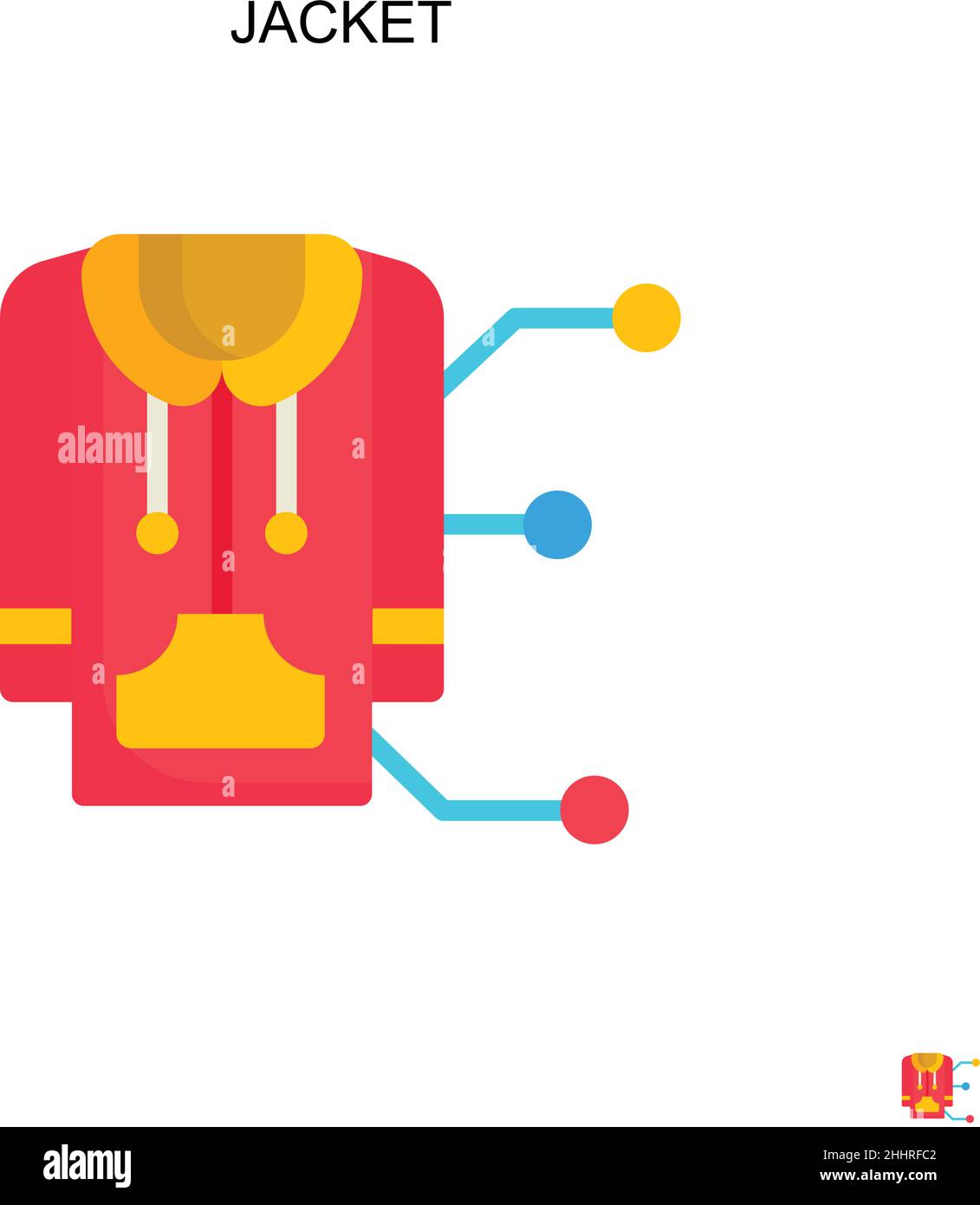 Jacket Simple vector icon.Perfect color modern pictogram on editable ...