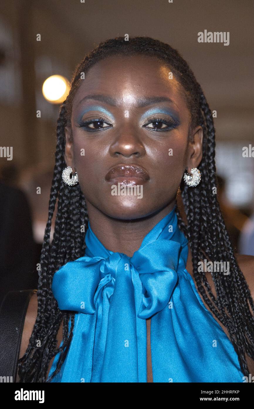 Ildjima aka. Queen Toide attending the Alexandre Vauthier Haute Couture ...