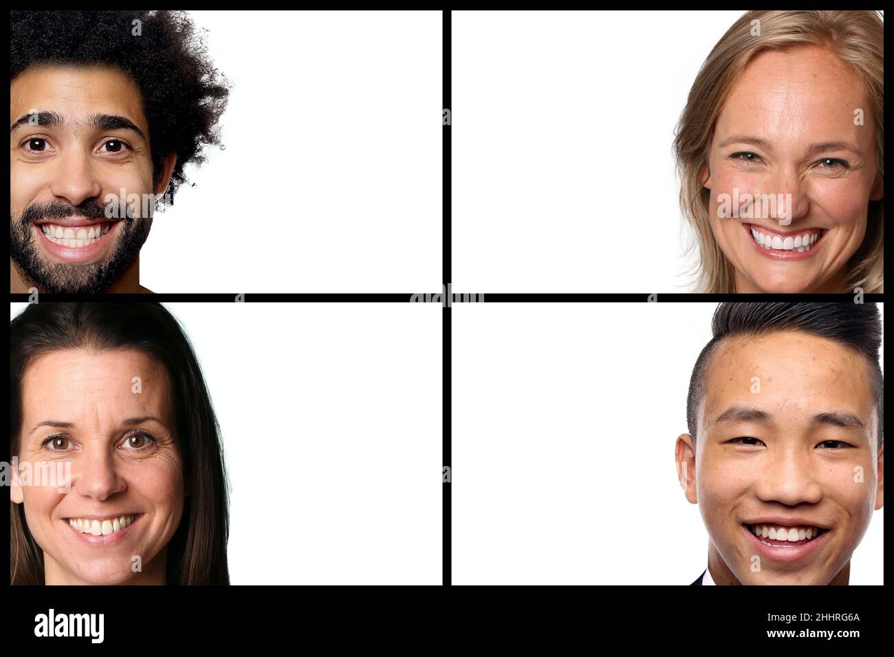 Group of people in a collage Stock Photo - Alamy