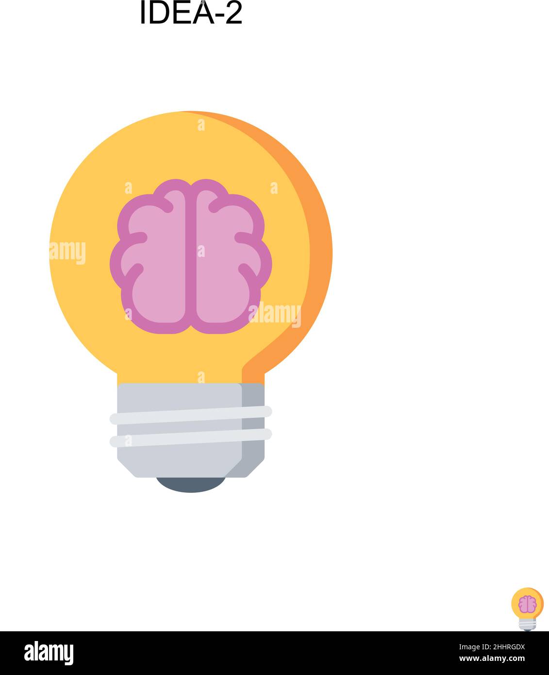 Idea-2 Simple vector icon.Perfect color modern pictogram on editable ...