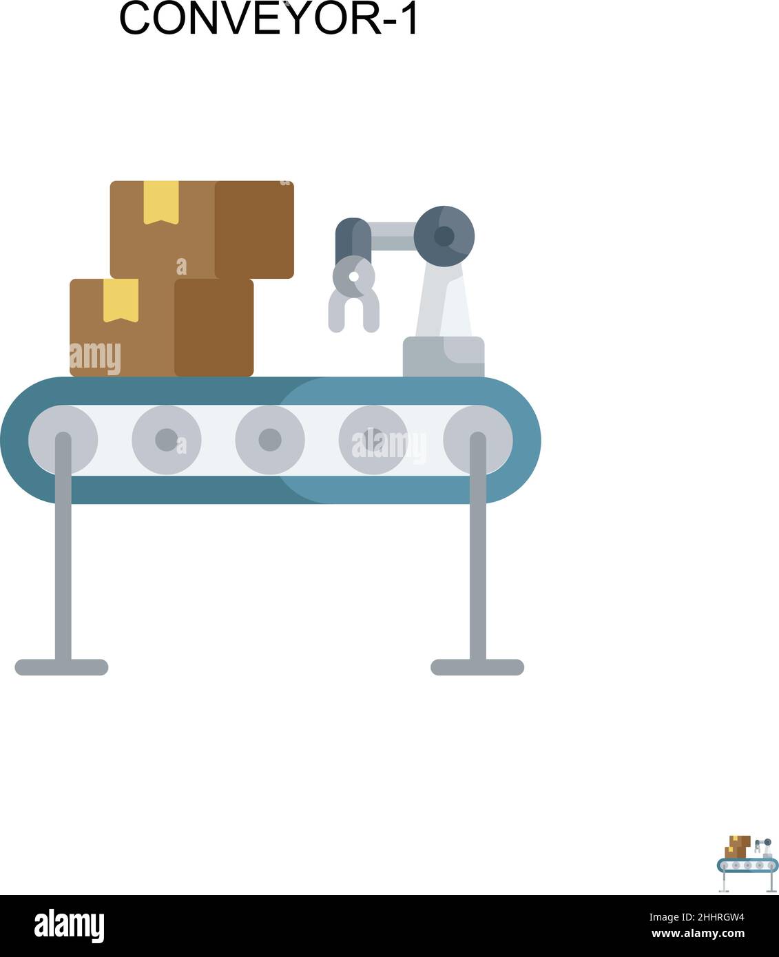 Rubbish on conveyor belt Stock Vector Images - Alamy