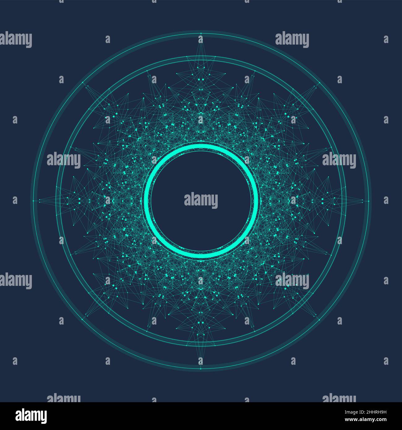 Quantum computing concept. Deep learning artificial intelligence. Big ...