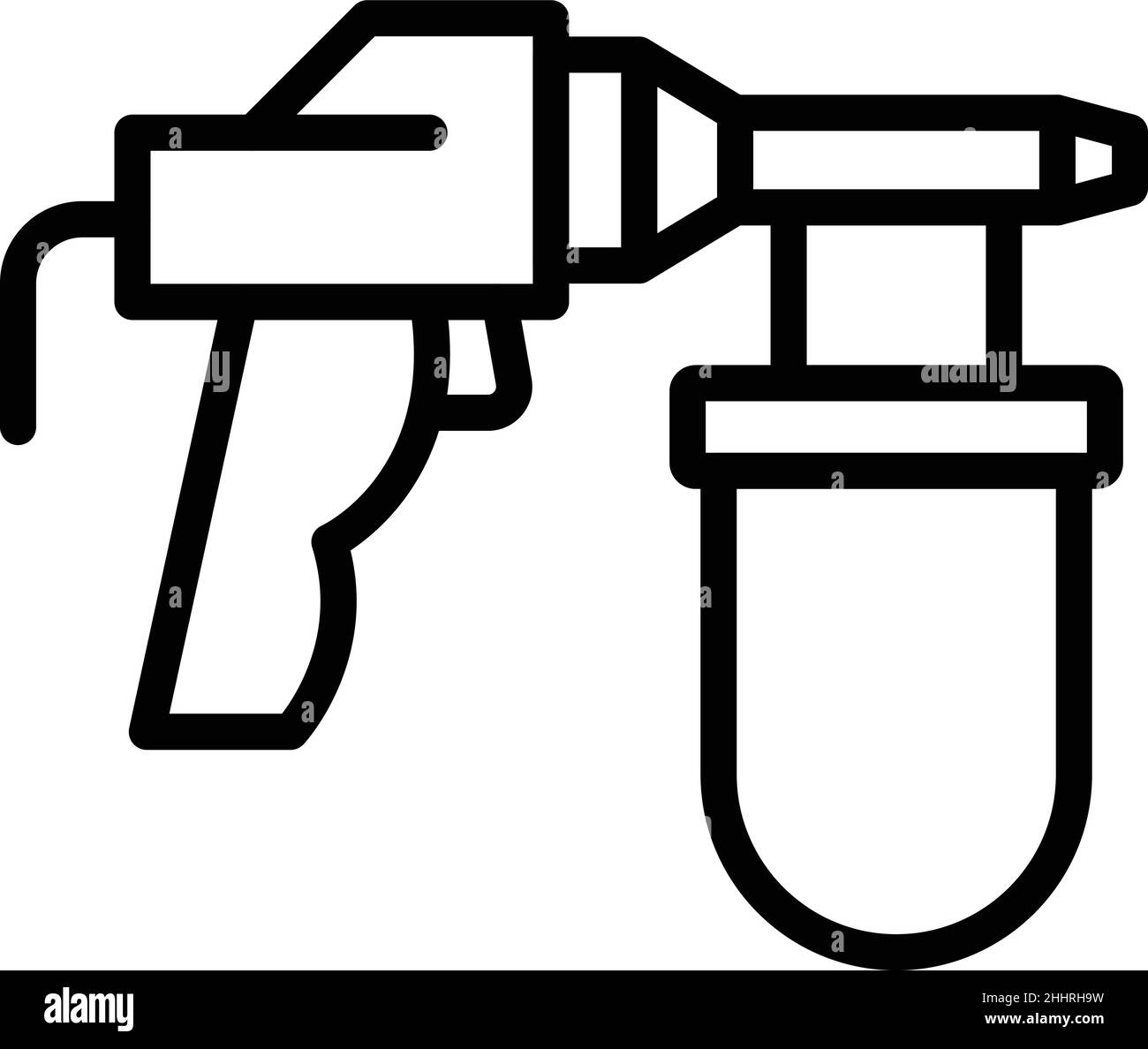 Big painter sprayer icon outline vector. Paint gun. Car auto body Stock ...