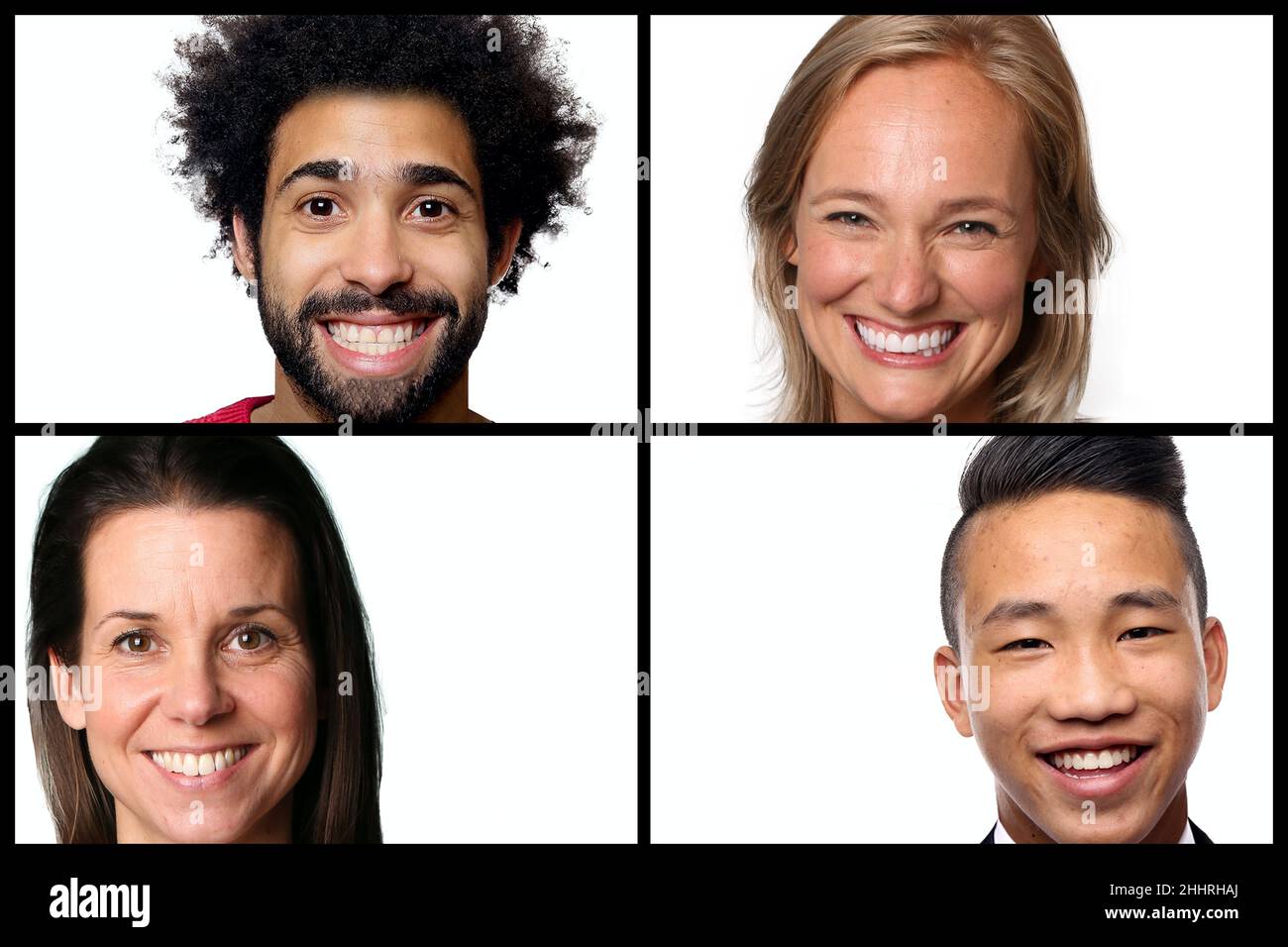 Group of people in a collage Stock Photo - Alamy
