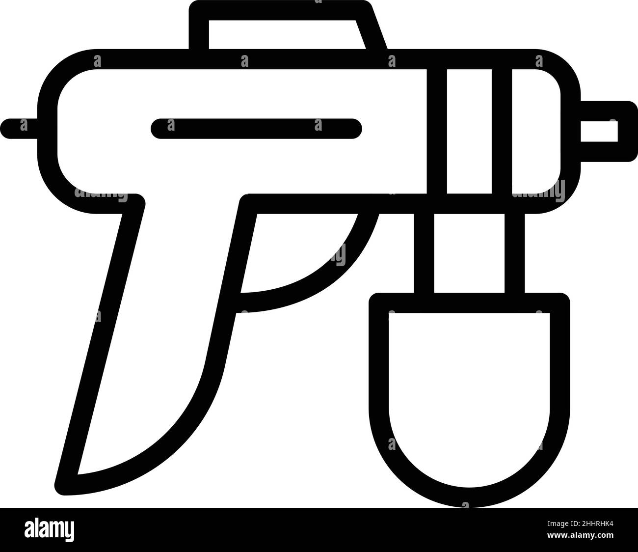 Air spray gun icon outline vector. Car auto. Body repair Stock Vector ...