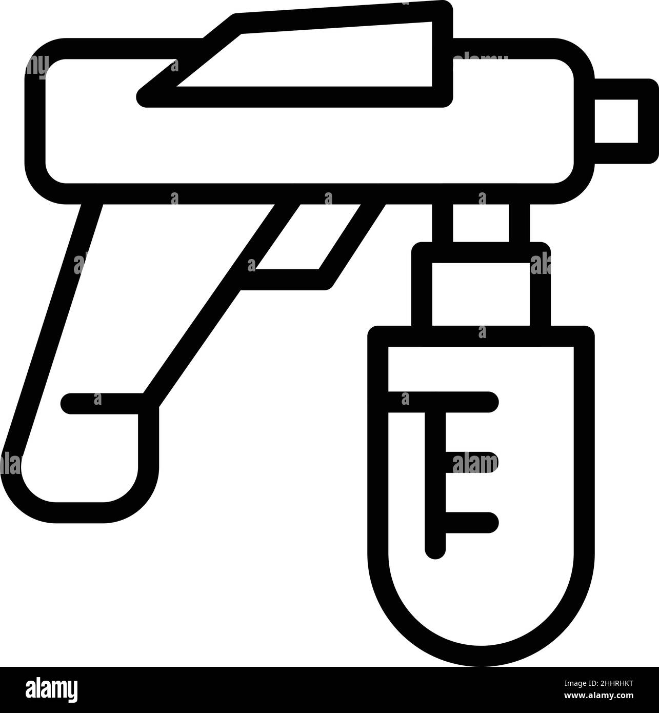 Gun spray icon outline vector. Painter air. Auto body Stock Vector ...