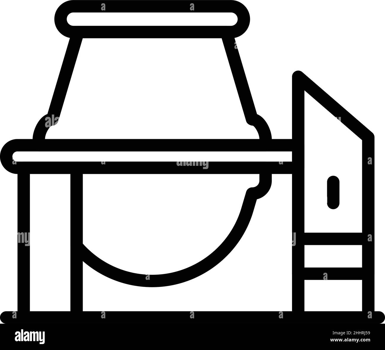 Industrial mixer icon outline vector. Cement truck. Mix tool Stock ...