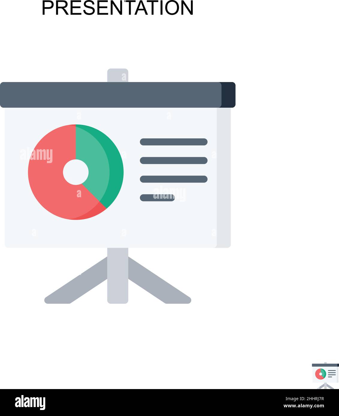 Presentation Simple vector icon.Perfect color modern pictogram on ...