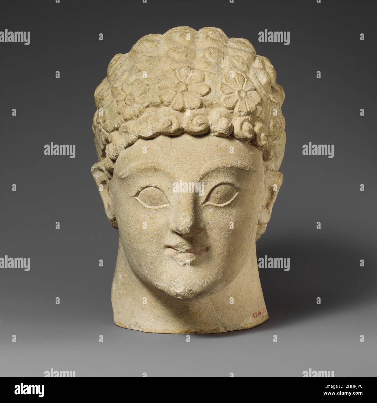 Limestone head of a beardless male early 5th century B.C. Cypriot Male ...