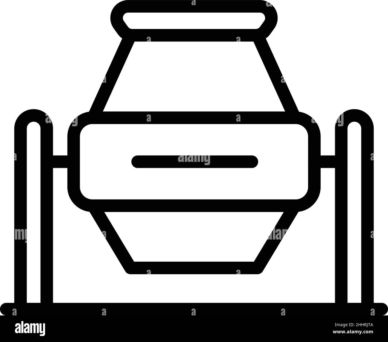 Gravel mixer icon outline vector. Concrete cement. Mix tool Stock ...