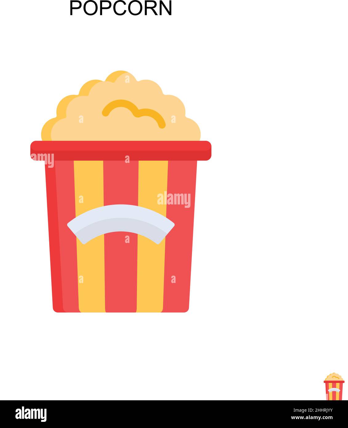 Popcorn Simple vector icon.Perfect color modern pictogram on editable ...