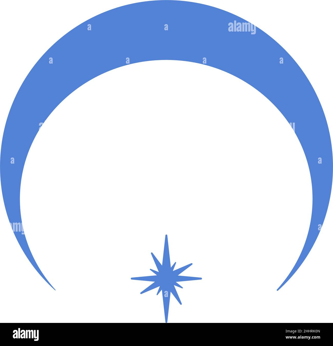 star surrounded by quarter moon Stock Vector Image & Art - Alamy