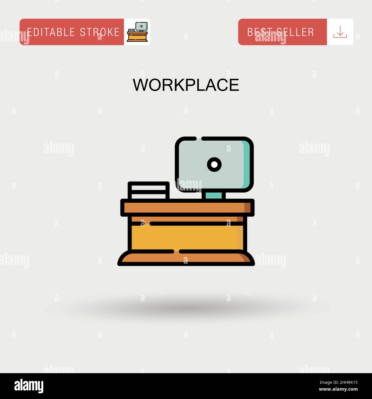 Workplace Simple vector icon Stock Vector Image & Art - Alamy