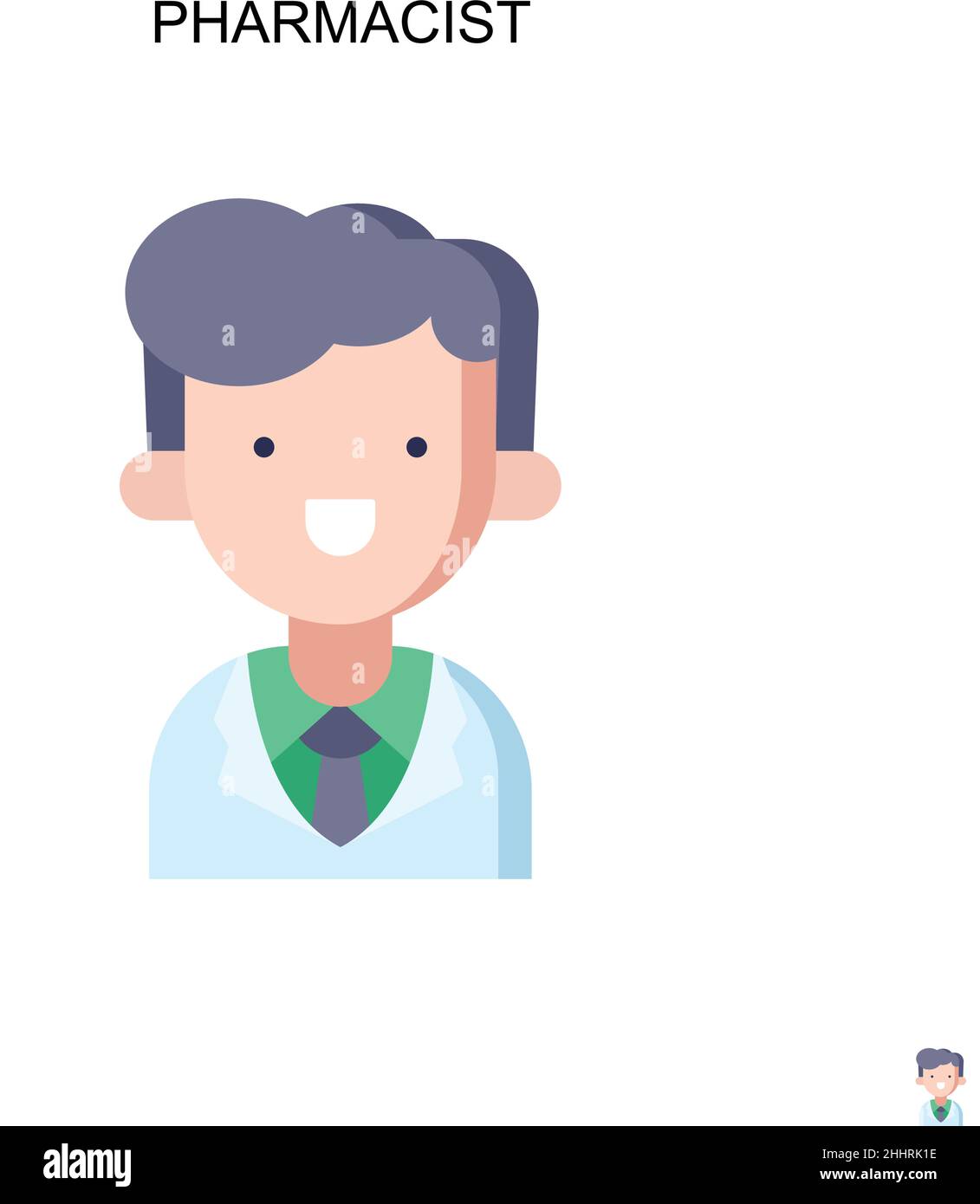 Pharmacist Simple vector icon.Perfect color modern pictogram on ...