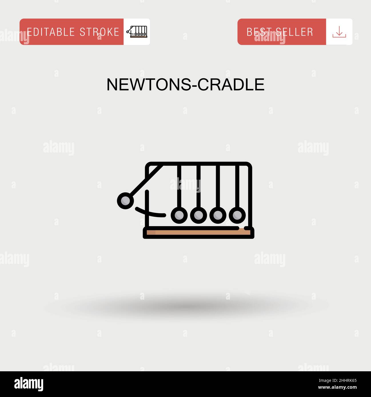Newtons cradle science concept Stock Vector Images - Alamy